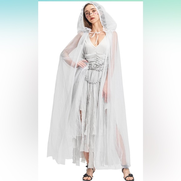 Ikali | Dresses | Nwt Ghost Dress Costume Vampire Zombie Bride With ...